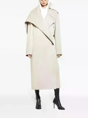 COURREGES Oblique Trench Coat - Neutrals