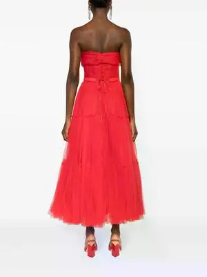 ANA RADU Off-shoulder Fluted Maxi Dress