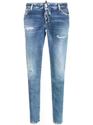 Dsquared2 Distressed Cropped Jeans - Blue