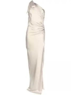 Michelle Mason Asymmetric Silk Maxi Gown