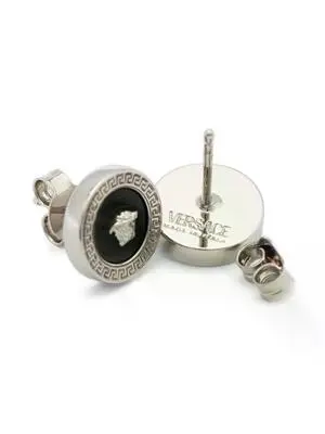 Versace Medusa Stud Earrings - Silver