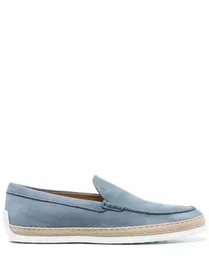 TOD'S Almond-toe Suede Loafers - Blue
