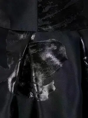 Comme Des Garçons Floral Jacquard Pleated Dress
