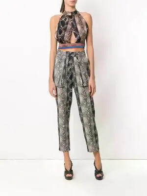 AMIR SLAMA Printed Straight Fit Trousers
