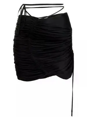 ANDREĀDAMO Cut-out Detail Asymmetric Skirt - Black