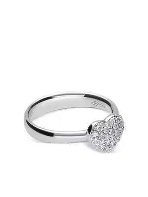 LEO PIZZO 18k White Gold Diamond Heart Ring
