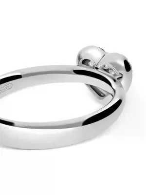 LEO PIZZO 18k White Gold Diamond Heart Ring