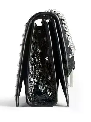 Balenciaga Crush Shoulder Bag - Black