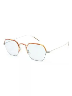 Oliver Spencer Tortoiseshell Geometric-frame Glasses