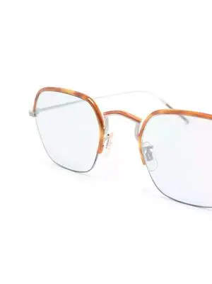 Oliver Spencer Tortoiseshell Geometric-frame Glasses