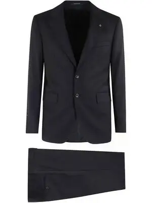 Tagliatore Single Breasted Wool Suit - Blue