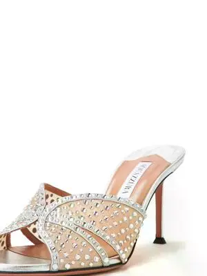 AQUAZZURA 75mm Leather Mules