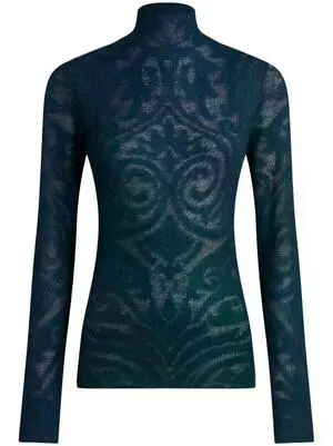 Etro Roll Neck Jacquard Sweater