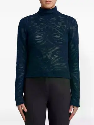 Etro Roll Neck Jacquard Sweater