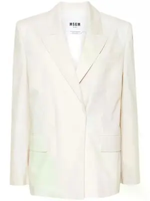 MSGM Single-breasted Blazer - Neutrals