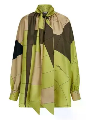 FERRAGAMO Sash-detail Silk Shirt