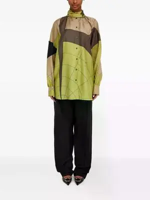 FERRAGAMO Sash-detail Silk Shirt