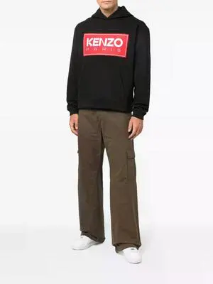 Kenzo Logo-print Detail Hoodie - Black