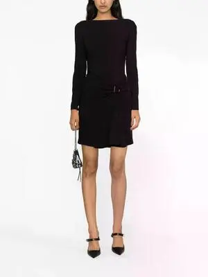 Dsquared2 Logo-plaque Draped Dress