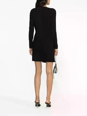 Dsquared2 Logo-plaque Draped Dress