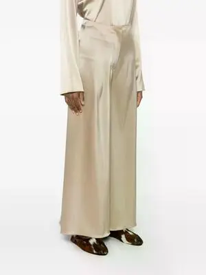 Nanushka Satin Palazzo Trousers - Neutrals