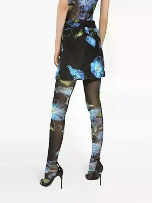 Dolce & Gabbana Floral-print High-waisted Miniskirt