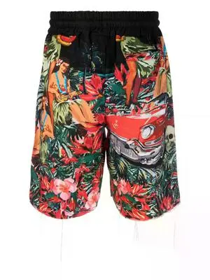 MAUNA KEA Graphic Print Track Shorts