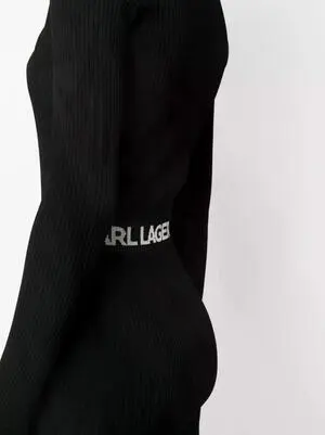 Karl Lagerfeld Logo-print Ribbed Dress