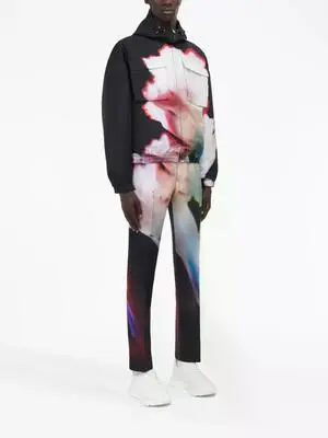 Alexander McQueen Solarised Flower Hooded Jacket