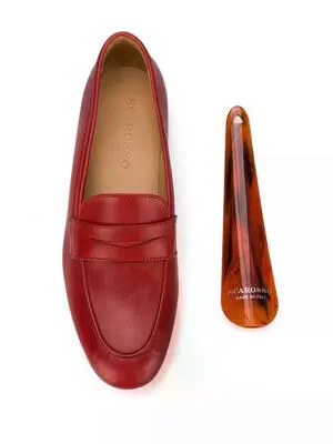 SCAROSSO Valeria Penny Loafers - Red