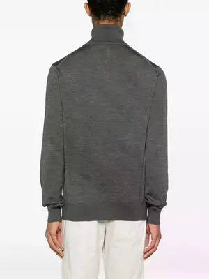 Dolce & Gabbana Logo-appliqué Wool Jumper - Grey