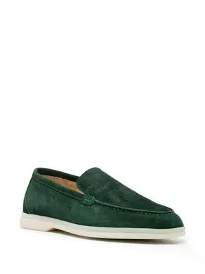 SCAROSSO Ludovica Suede Loafers - Green