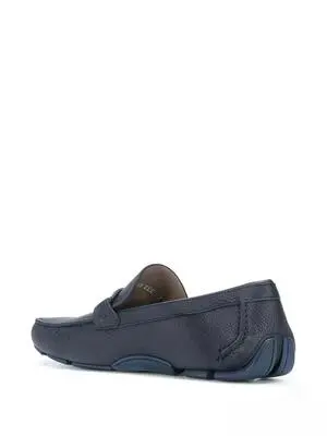 FERRAGAMO Gancini Moccasin Driver Shoes - Blue