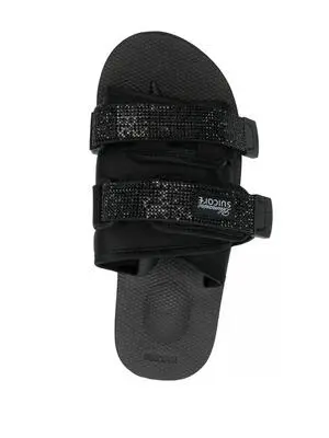Blumarine Logo-patch Touch-strap Slides
