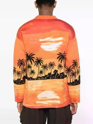 Alanui Kerala Sunset Intarsia-knit Cardigan