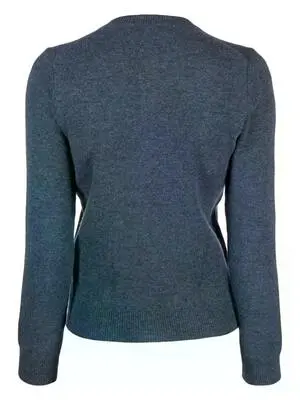 Play Comme Des Garcon Mélange-effect Wool Cardigan