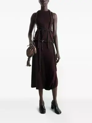 LEMAIRE Twisted-hem Midi Dress - Red