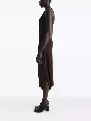 LEMAIRE Twisted-hem Midi Dress - Red