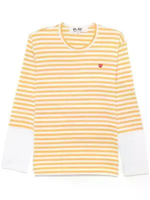 Play Comme Des Garcon Mini Heart-patch T-shirt