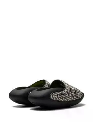 Balmain Padded Monogram Print Slides