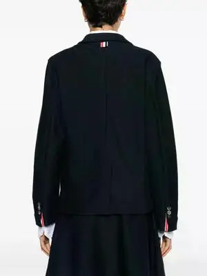 Thom Browne Jersey Blazer With Rwb Stripe And Grosgrain Loop