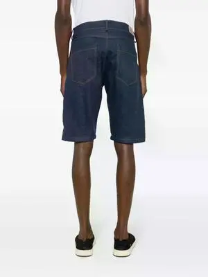 AMIR SLAMA Logo-patch Denim Shorts