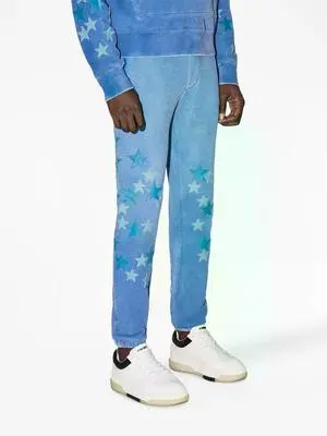 Amiri Star-patch Cotton Track Pants - Blue