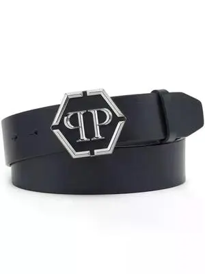 Philipp Plein Hexagon Logo-buckle Leather Belt