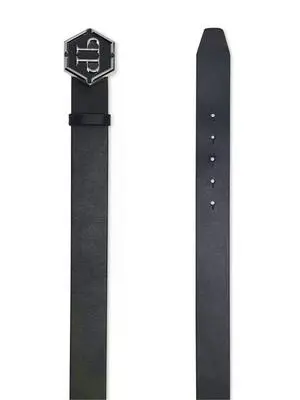 Philipp Plein Hexagon Logo-buckle Leather Belt