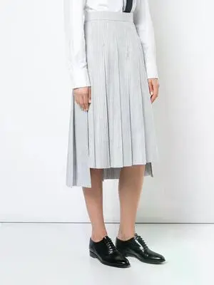 Thom Browne Seersucker Pleated Skirt