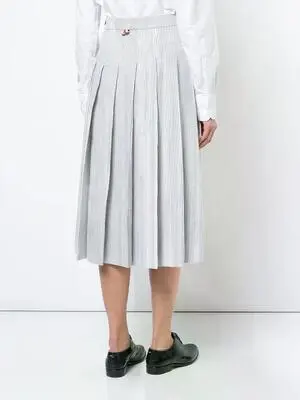 Thom Browne Seersucker Pleated Skirt
