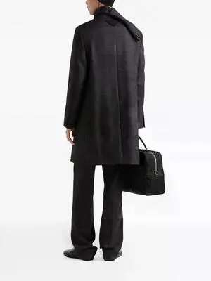 Prada Single-breasted Wool Coat - Grey