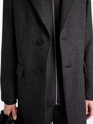 Prada Single-breasted Wool Coat - Grey