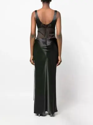 Christopher Esber Sheer-panel Cowl-neck Gown